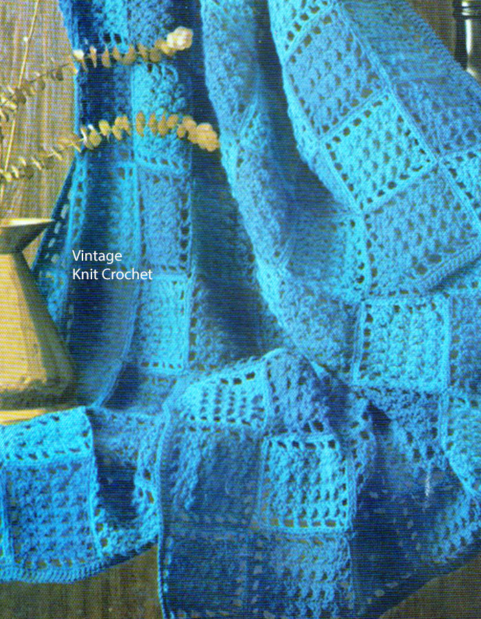 Easy Crochet Two Tone Block Patchwork Pattern 46 x 68