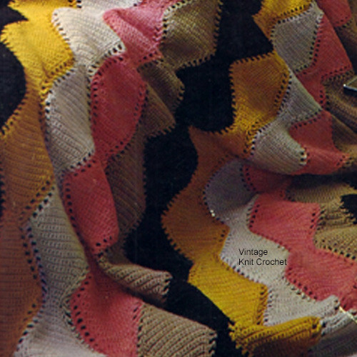 Large Ripple Wave Crochet Afghan PDF Pattern