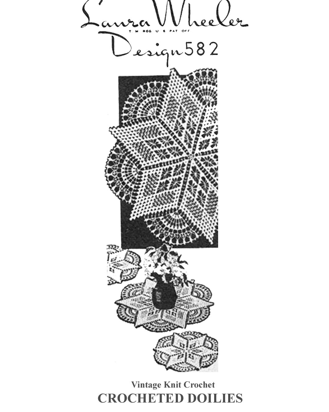 Vintage Crochet Star Doilies Pattern, Large Small, Mail Order Design ...
