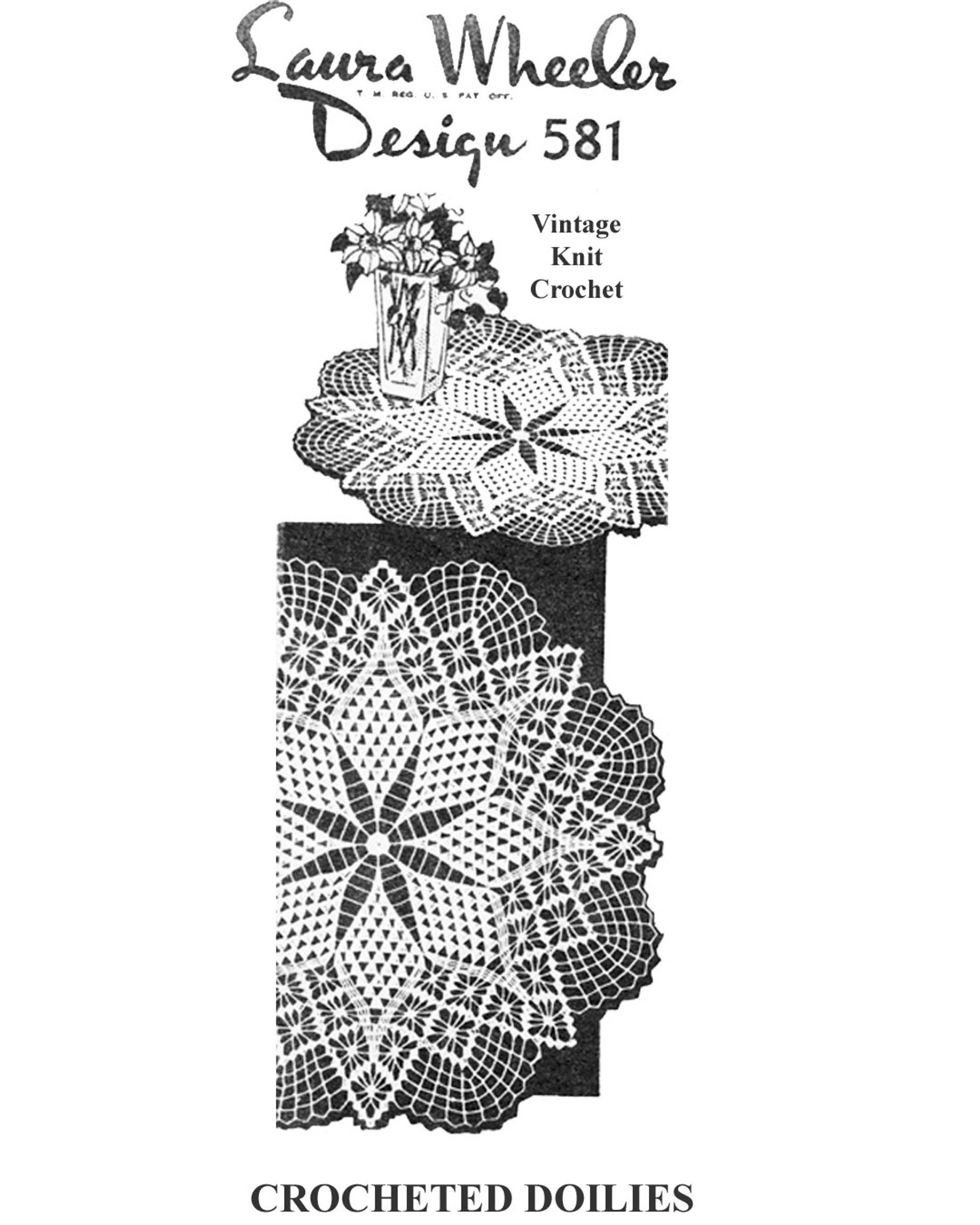 Crochet Spiderweb Doily Pattern Three Sizes Star Flower Laura