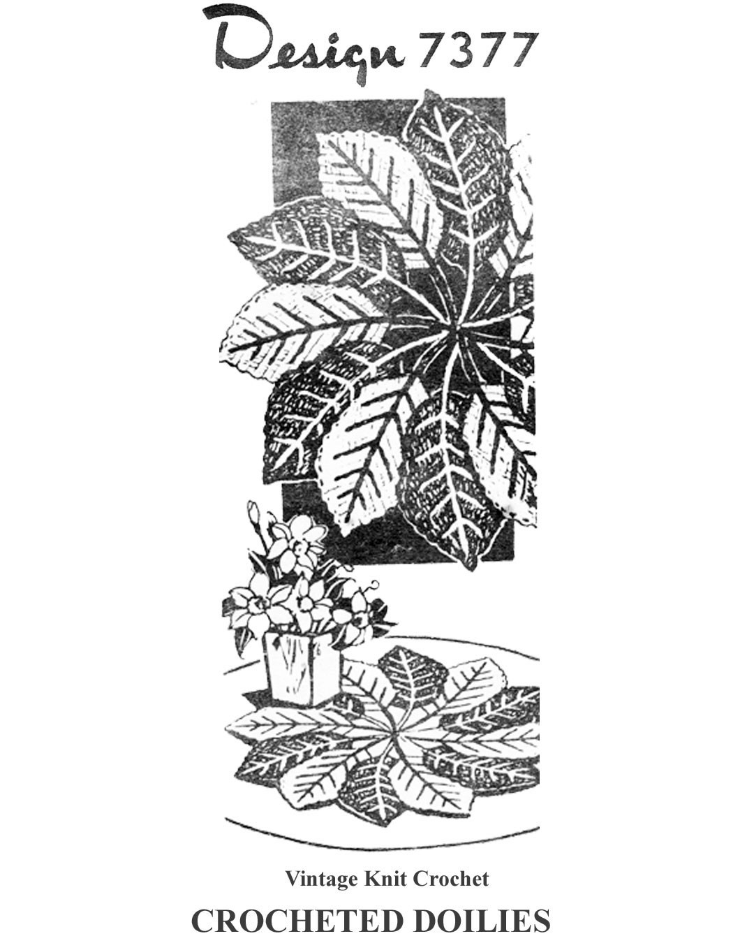 Crocheted Maple Leaf Doily Pattern, Mats or Chair Set, Mail Order 567 ...
