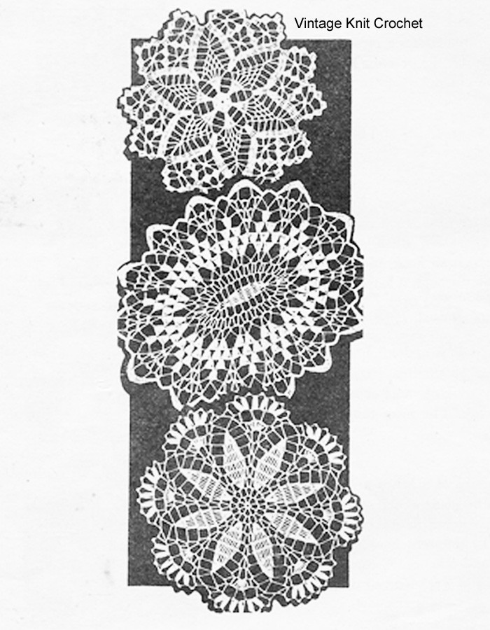 Star Flower Oval Crochet Doily Patterns Mail Order 851 Laura Wheeler