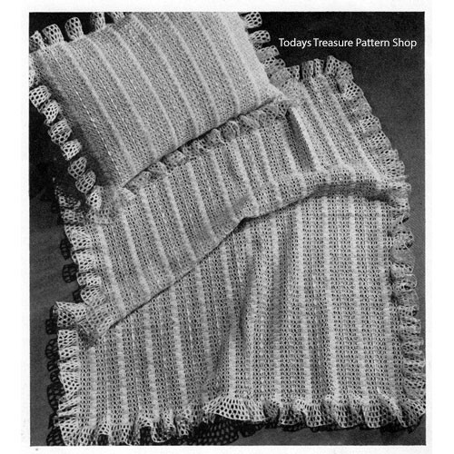 Vintage Baby Carriage Set Crochet Pattern