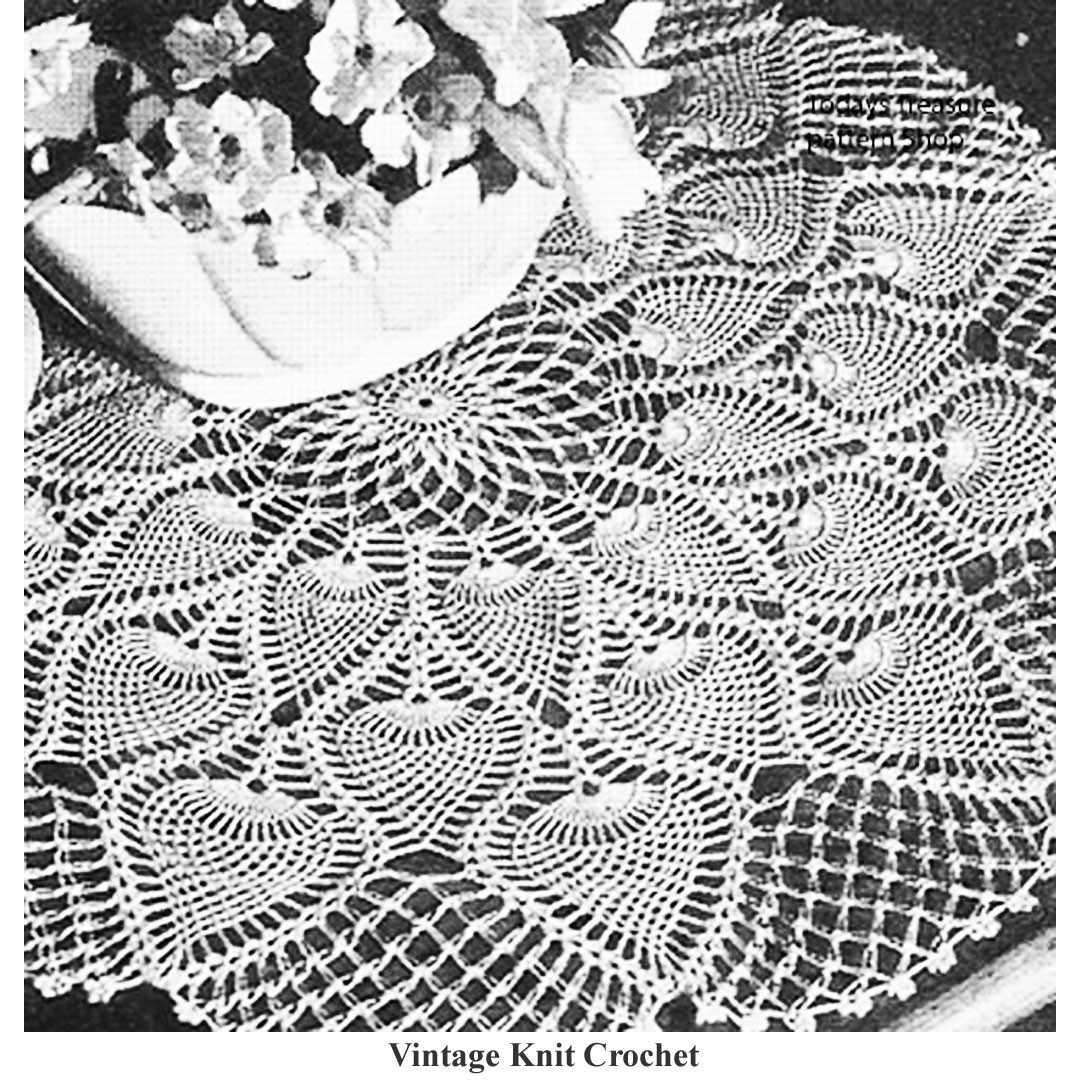 Lovely Large Crocheted Pineapple Doily Pattern