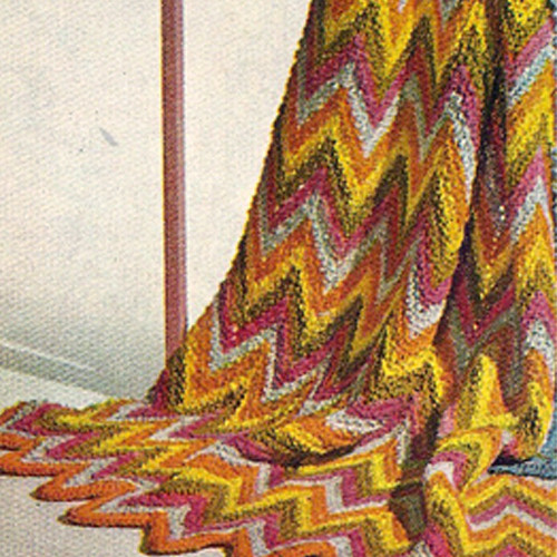 Knitted Ripple Afghan PDF Pattern