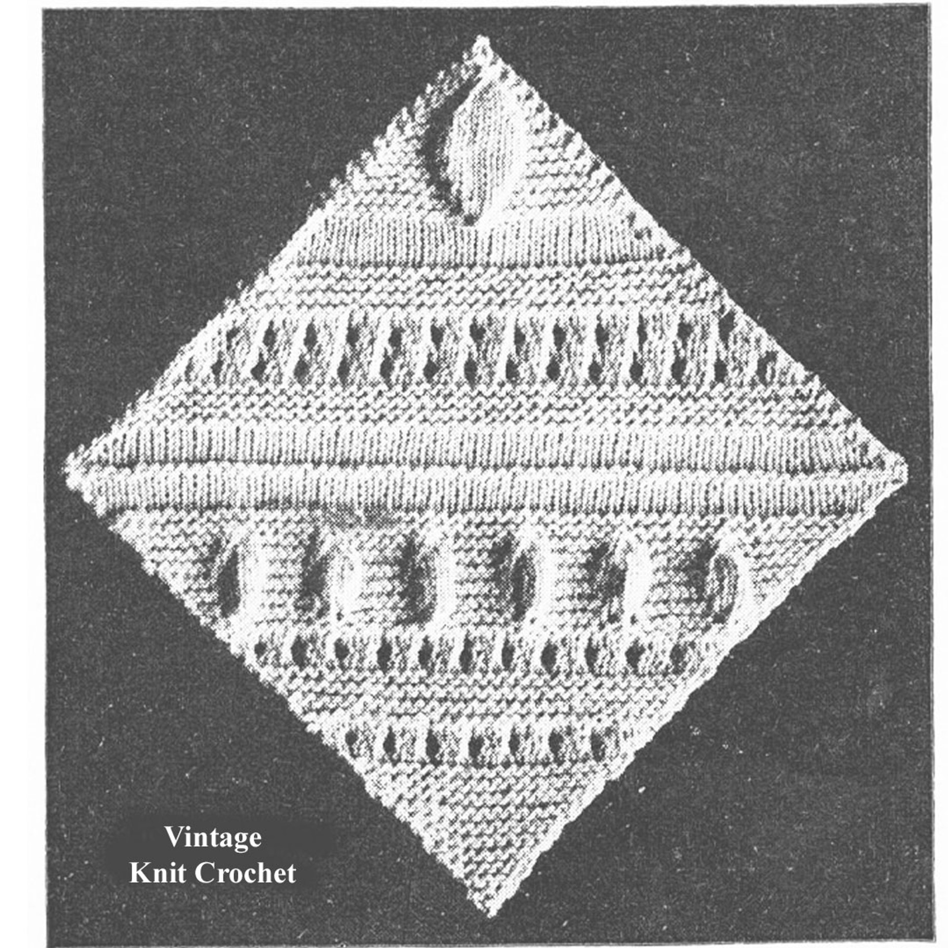 Knitted Bedspread Pattern Sunflower Square