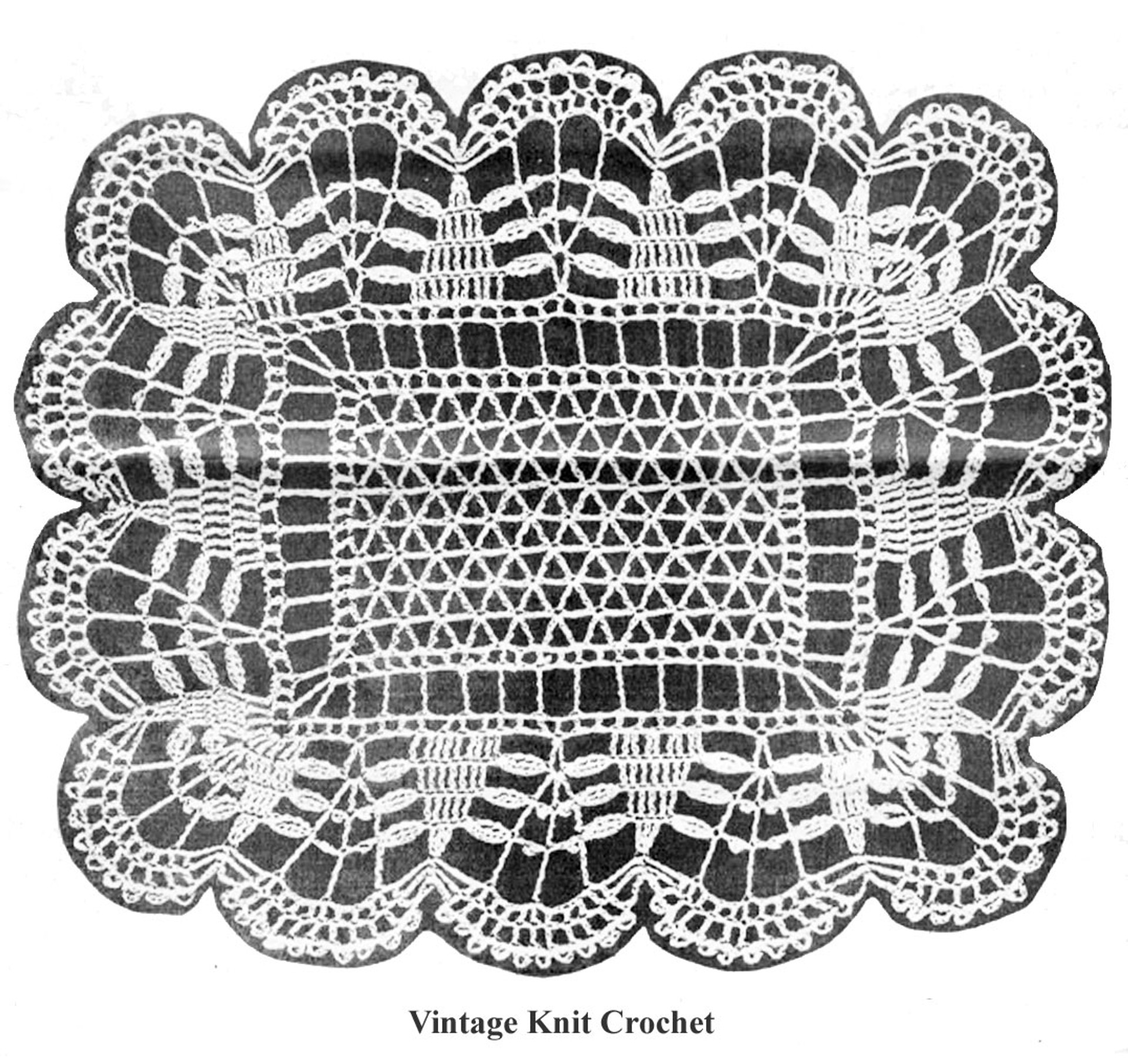 Crochet Runner Mats Pattern Leaf Motif Laura Wheeler 891