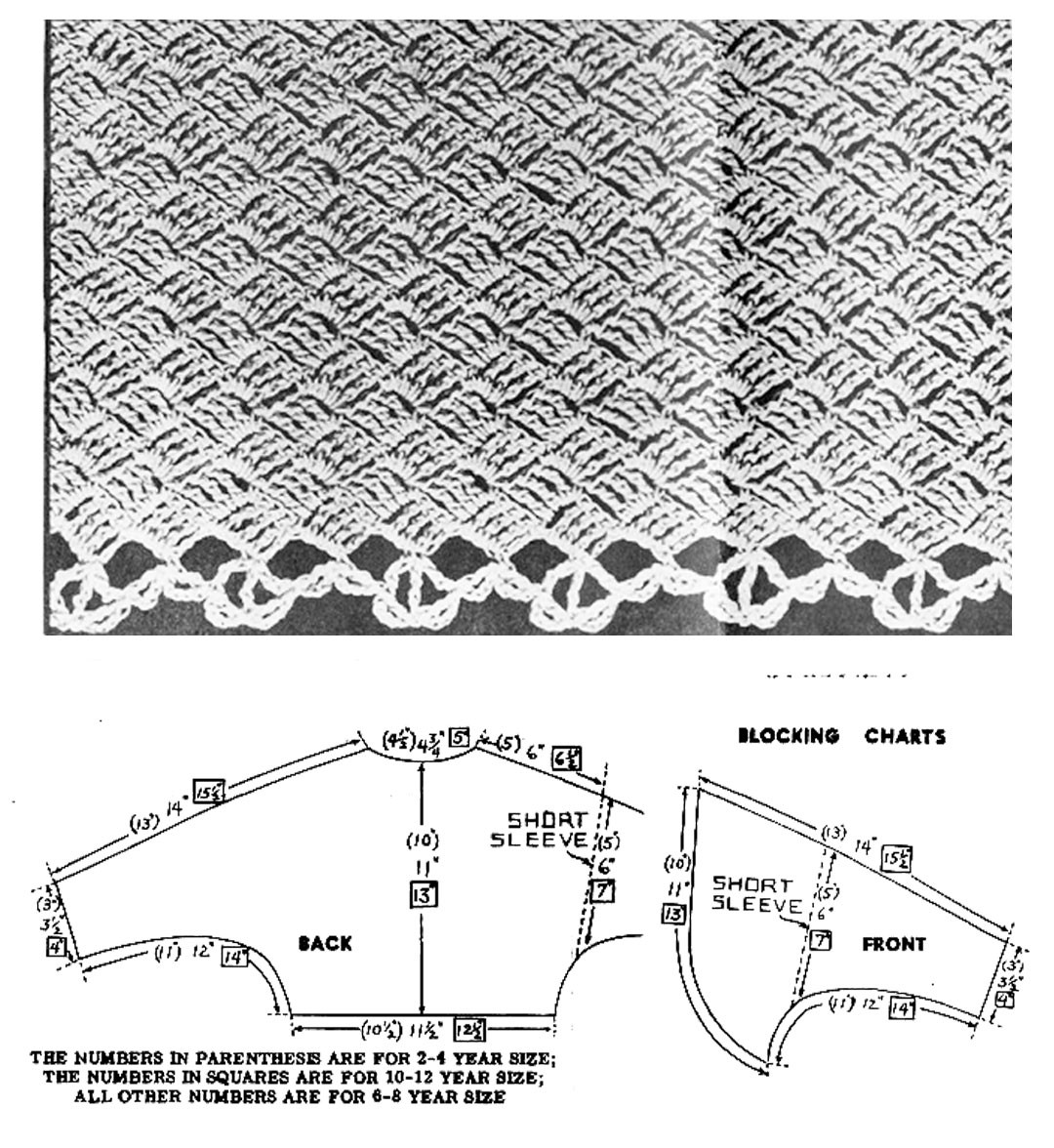 Girls Crochet Shrug Pattern Size 2 - 12 in Baby Yarn, Mail Order Design ...