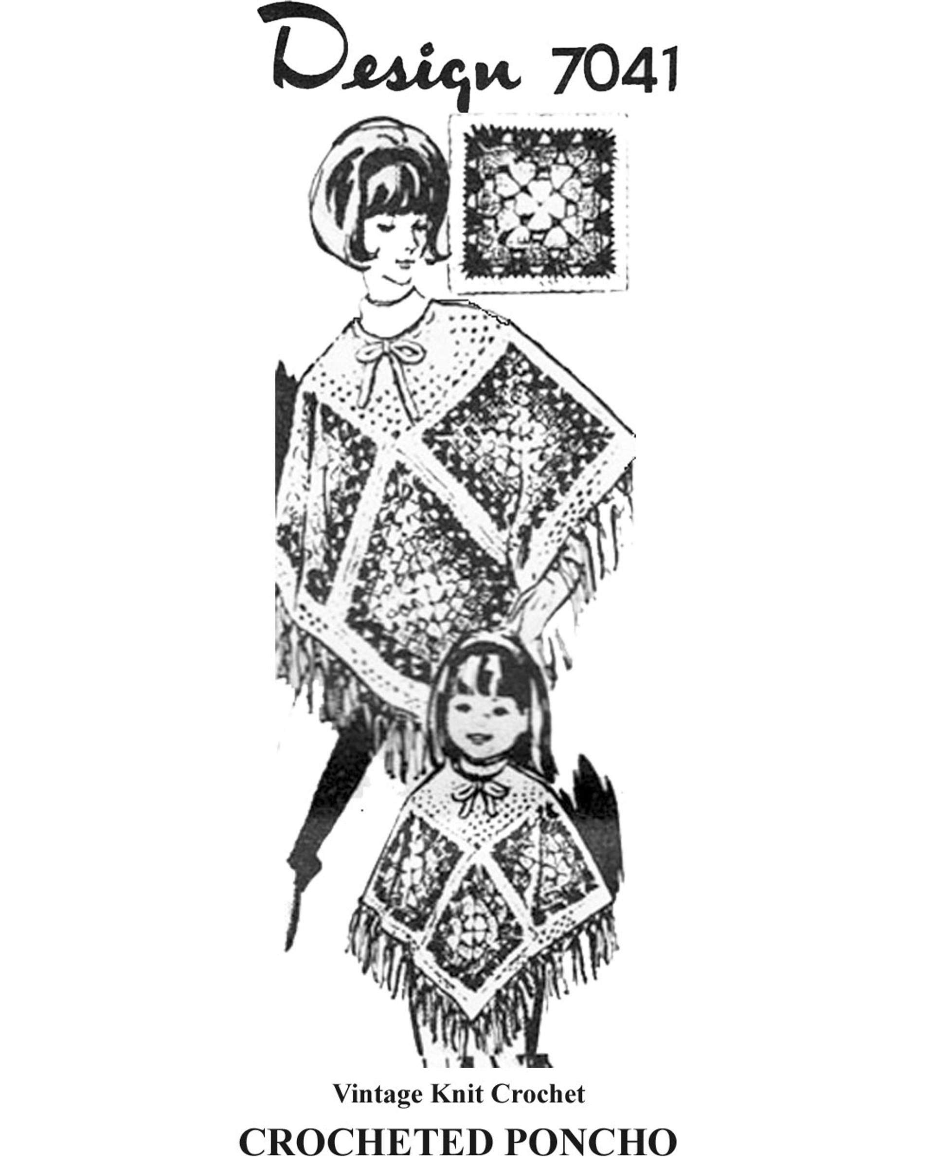 Crochet Tabard Vest Pattern Mother Daughter Design 7226