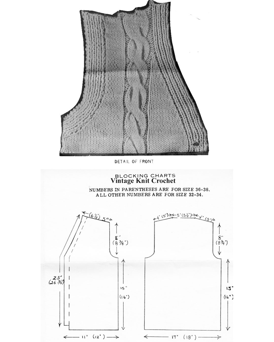 Knitted Cable Jacket Pattern Mail Order Design 880
