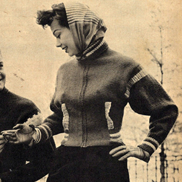 Bat Wing Knitted Jacket Pattern with Embroidery