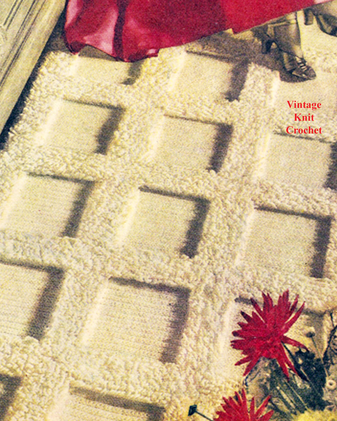 Easy Crochet Block Rug Pattern Small Large in Rug Yarn