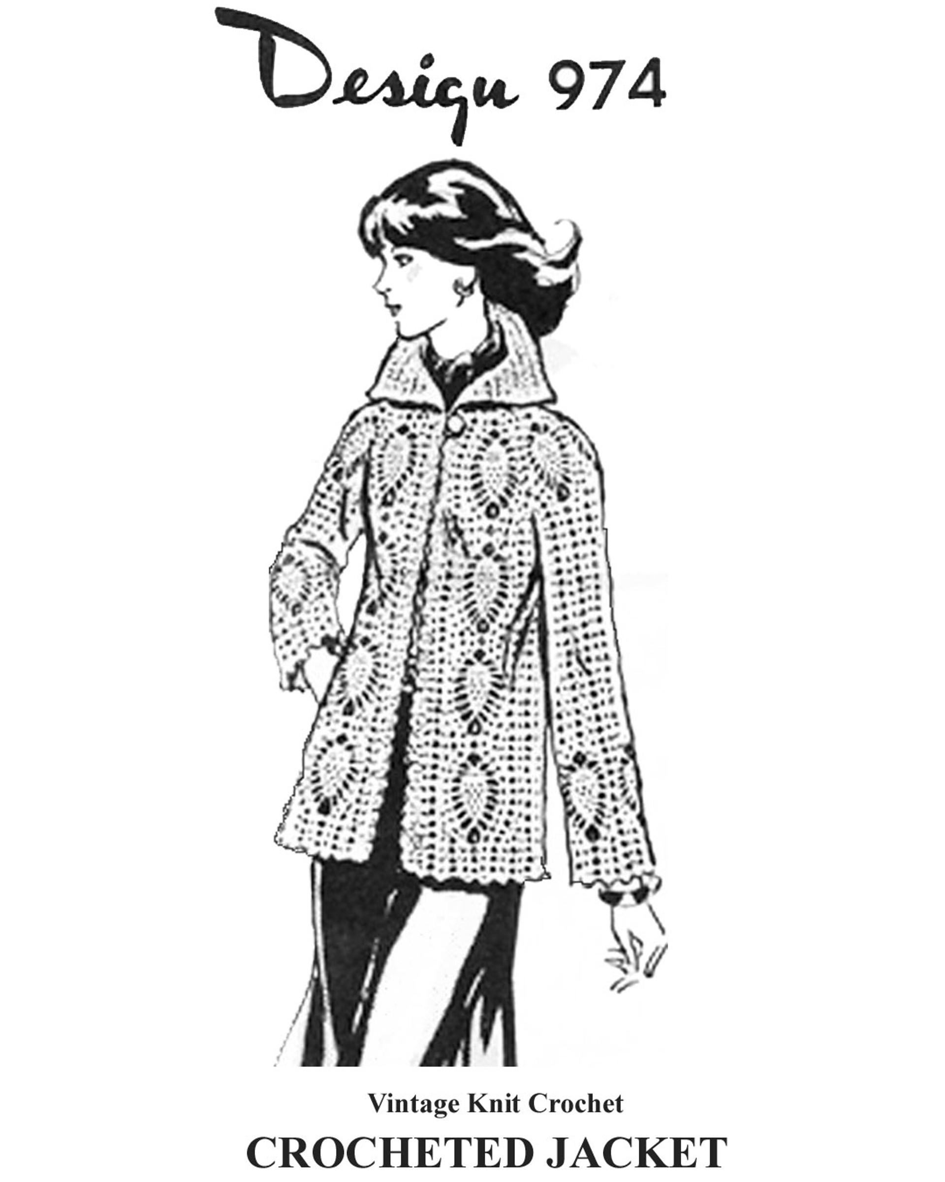 Crochet Pineapple Jacket Pattern Plus Size Mail Order 974 Laura Wheeler