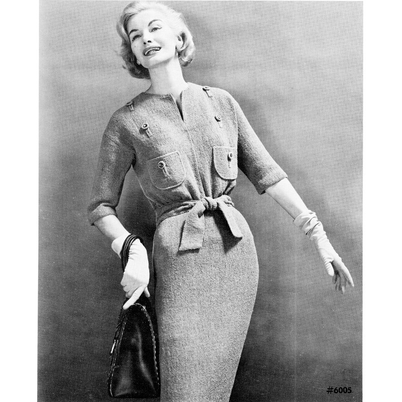 Vintage Wool Dress Knitting Pattern