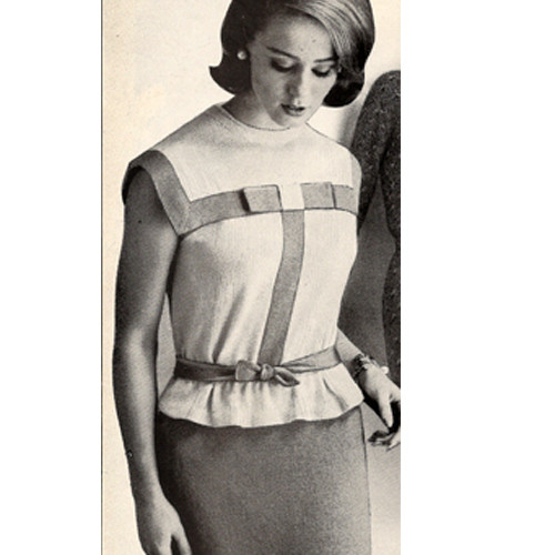 Two Piece Knit Ribbed Dress Pattern Medium Large