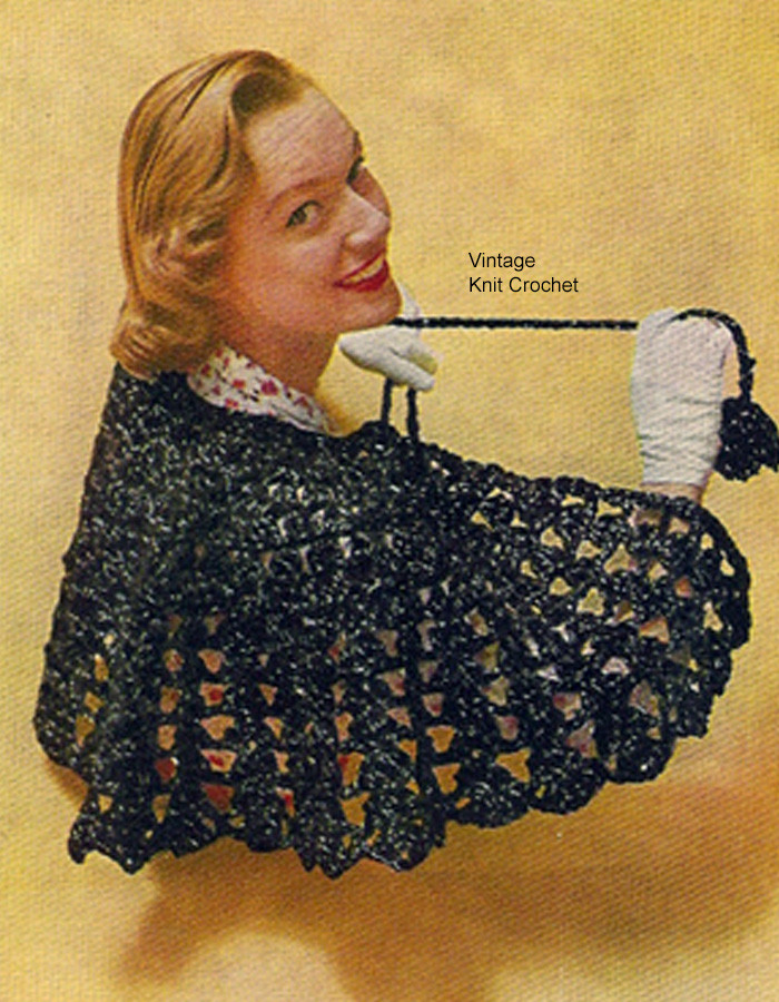 Easy Crochet Capelet Pattern, Mini Cape