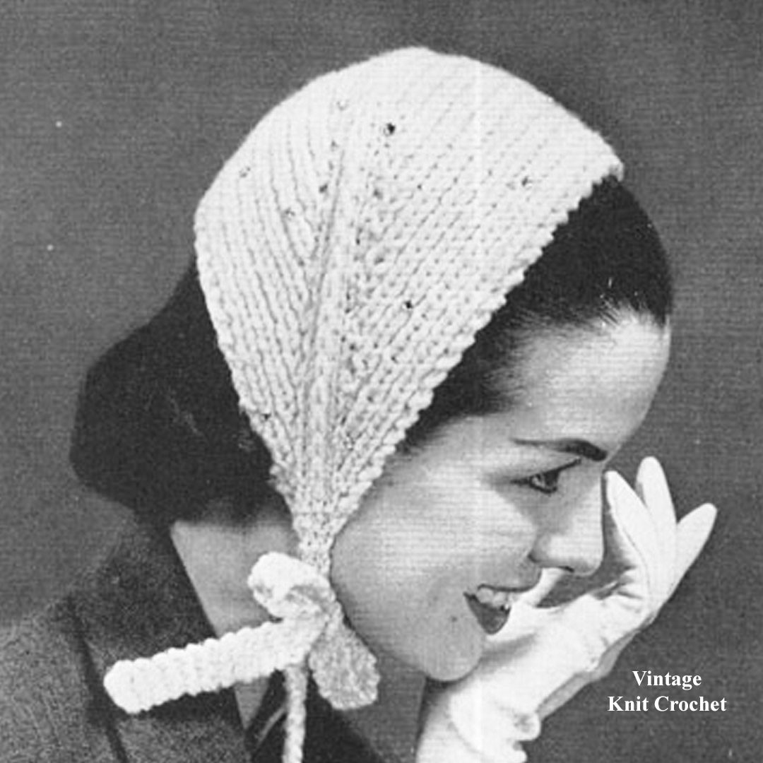 Head Scarf Knitting Pattern No 3810 Todays Treasure Pattern Shop