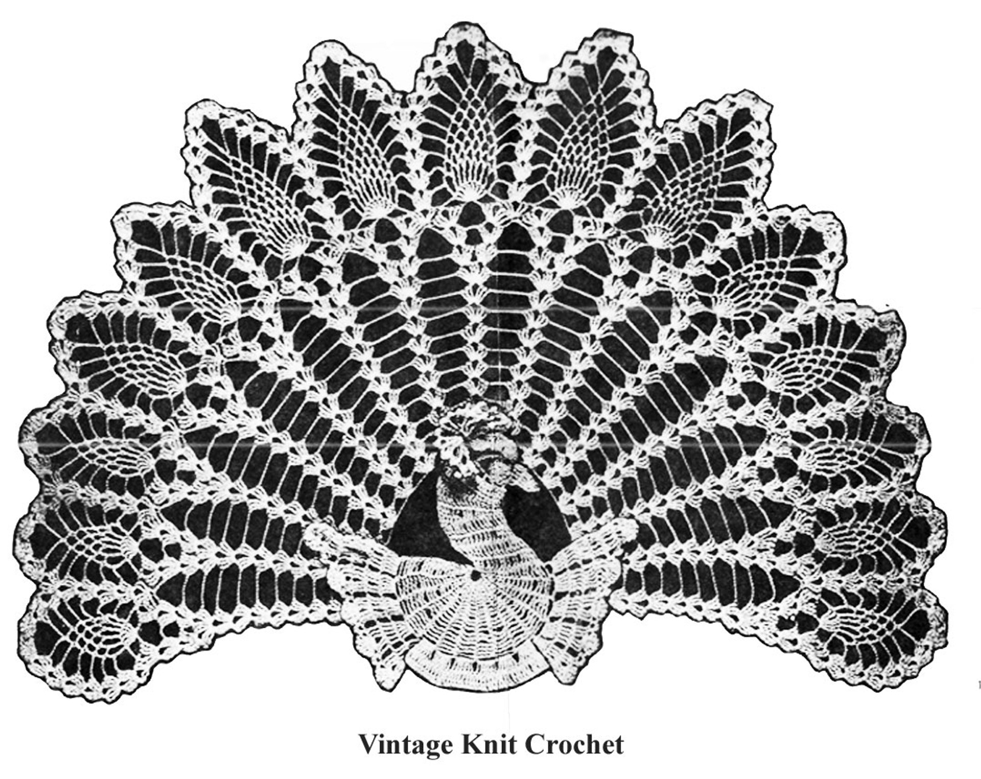 Crochet Peacock Tablecloth Bedspread Square Pattern Laura Wheeler