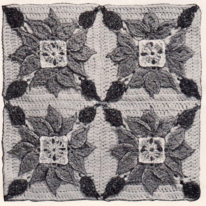 Crocheted Hexagon Flower Block Afghan Pattern