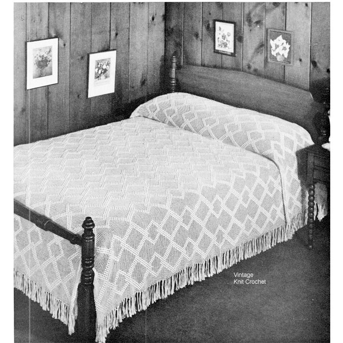 Crochet Diamond Bedspread Pattern