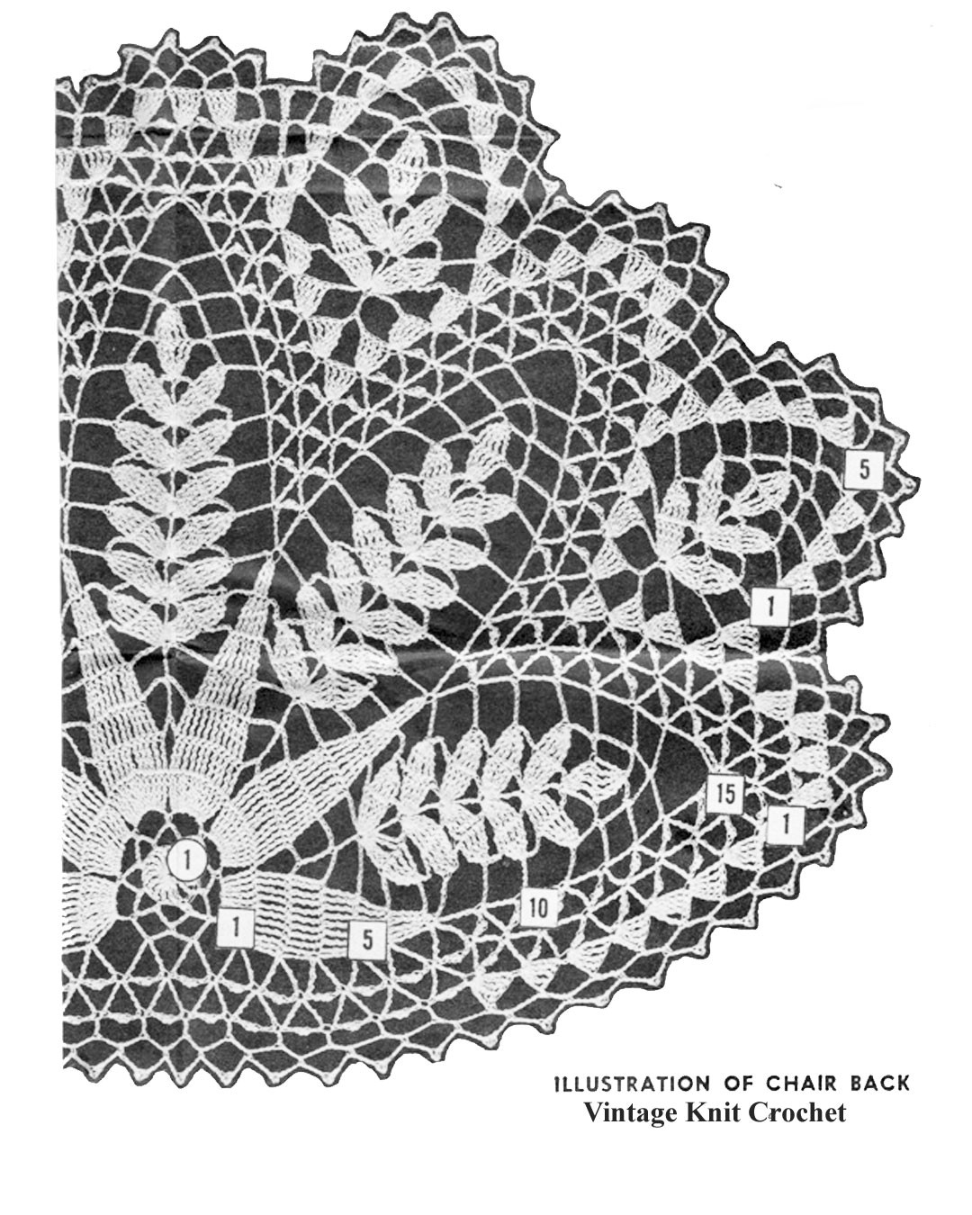 Rose Doily Chair Set Pattern, Alice Brooks 7247