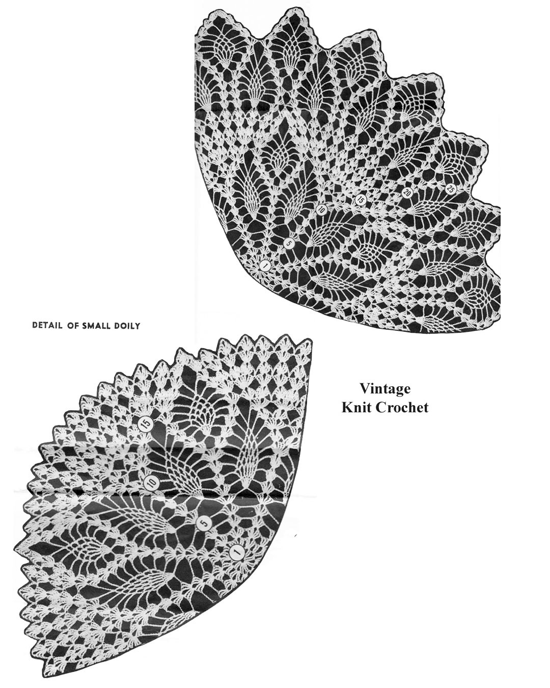 Pineapple Crochet Doilies Pattern, Centerpiece Mail Order Design 974
