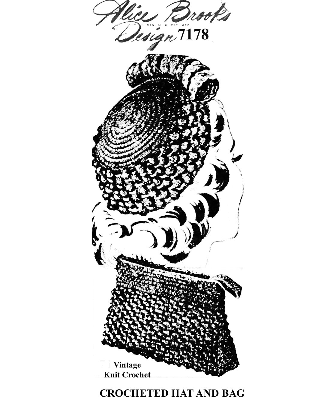 Crochet Sailor Hat, Straw Bonnet Pattern, Mail Order Design 7396, Alice ...