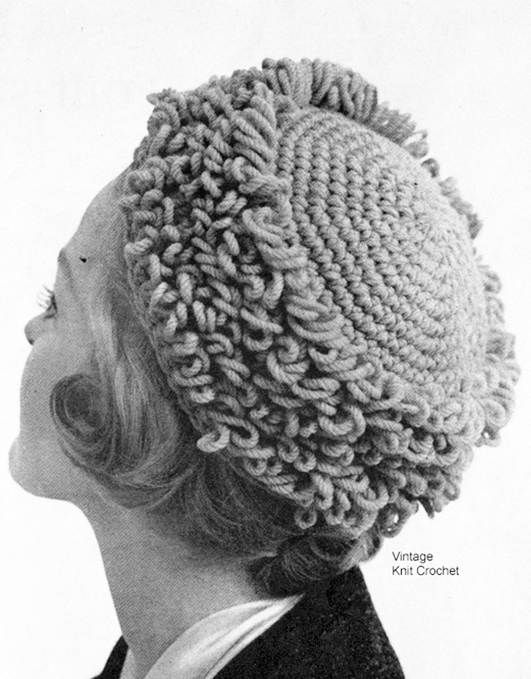 Easy Crochet Pillbox Hat Pattern with Loop Stitch Band