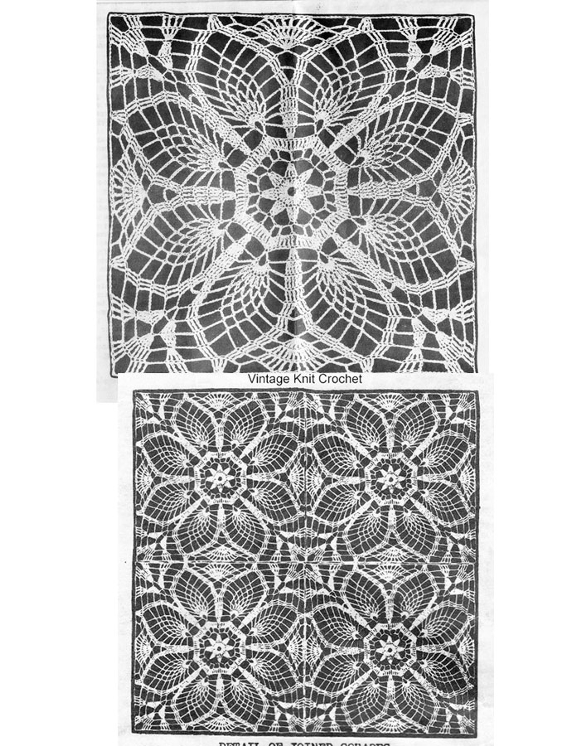 Crochet Tablecloth Pattern Pineapple Square Wheeler 2018 Mail Order