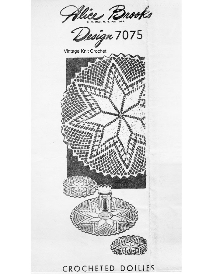 Vintage Crochet Star Doilies Pattern, Large Small, Mail Order Design ...