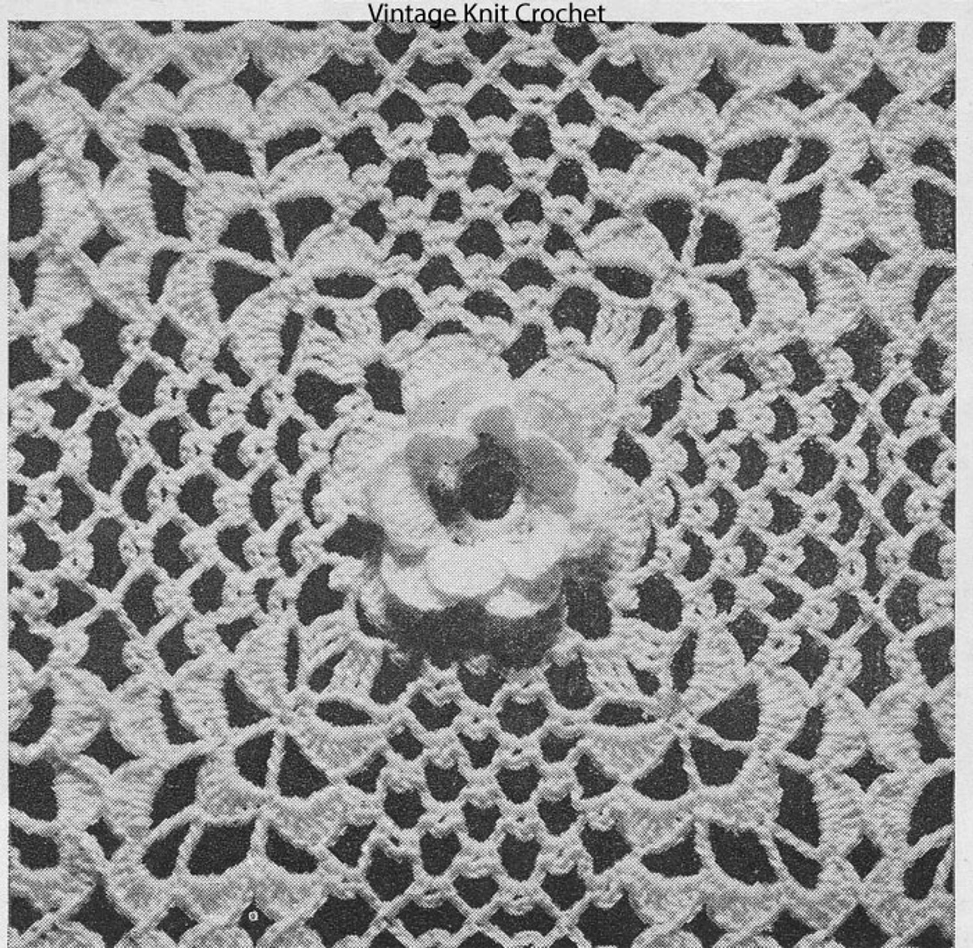 Crochet Irish Rose Bedspread Pattern 5 Inch Square