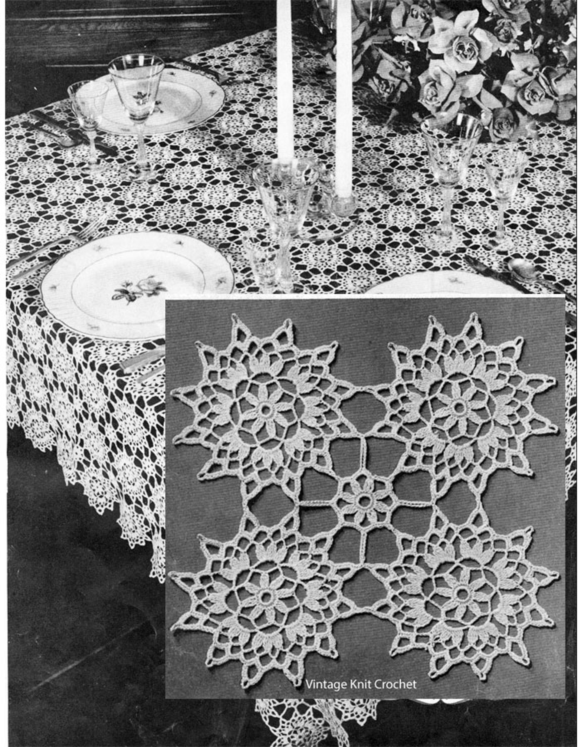 Round Medallion Crochet Tablecloth Pattern No 7750