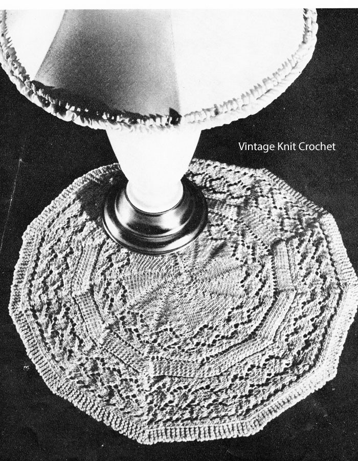 Knitted Lace Doily Pattern, Sunburst