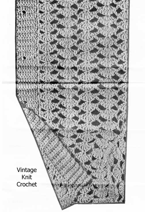 Womans Crochet Jacket Pattern, Shell Stitch Design 7446