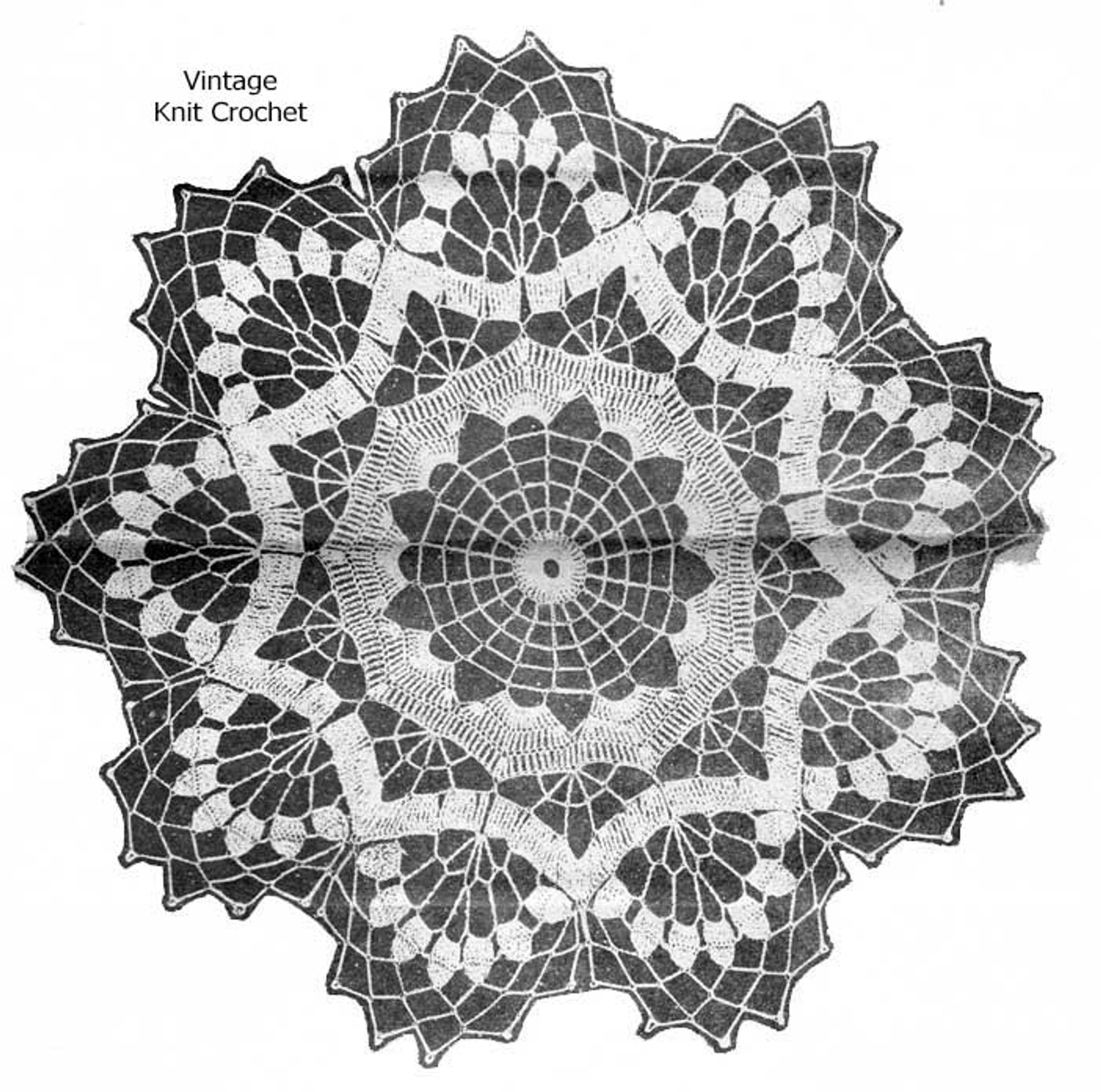 Vintage Crochet Oval Doilies Pattern Alice Brooks 6301