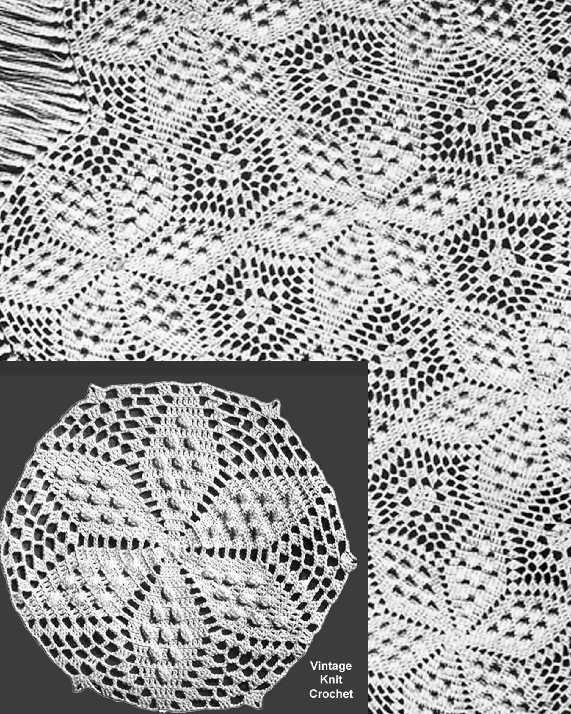 Crochet Octagon Motif Pattern Popcorn Star Dawn Bedspread