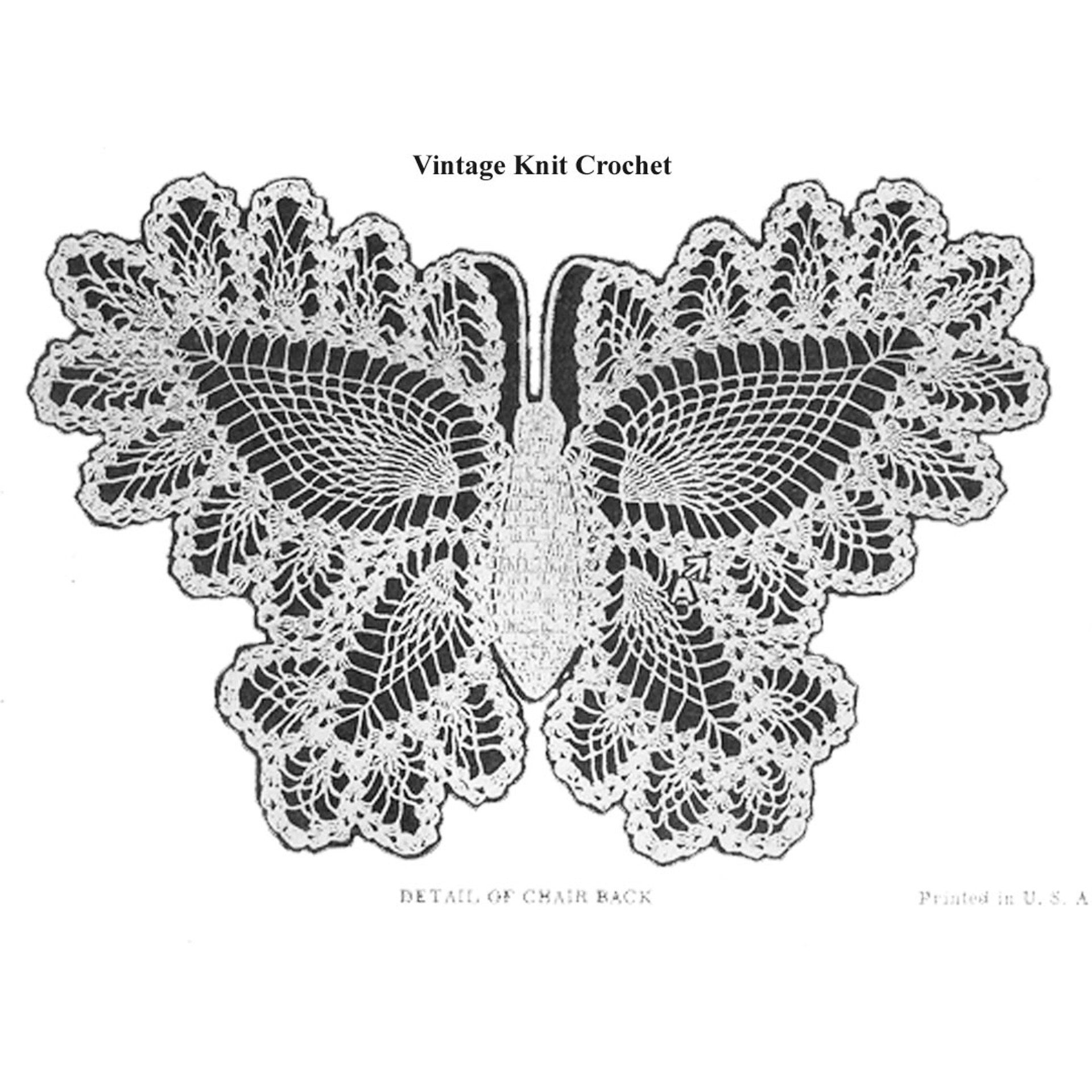 Laura Wheeler 804 Crochet Butterfly Chair Set Patter