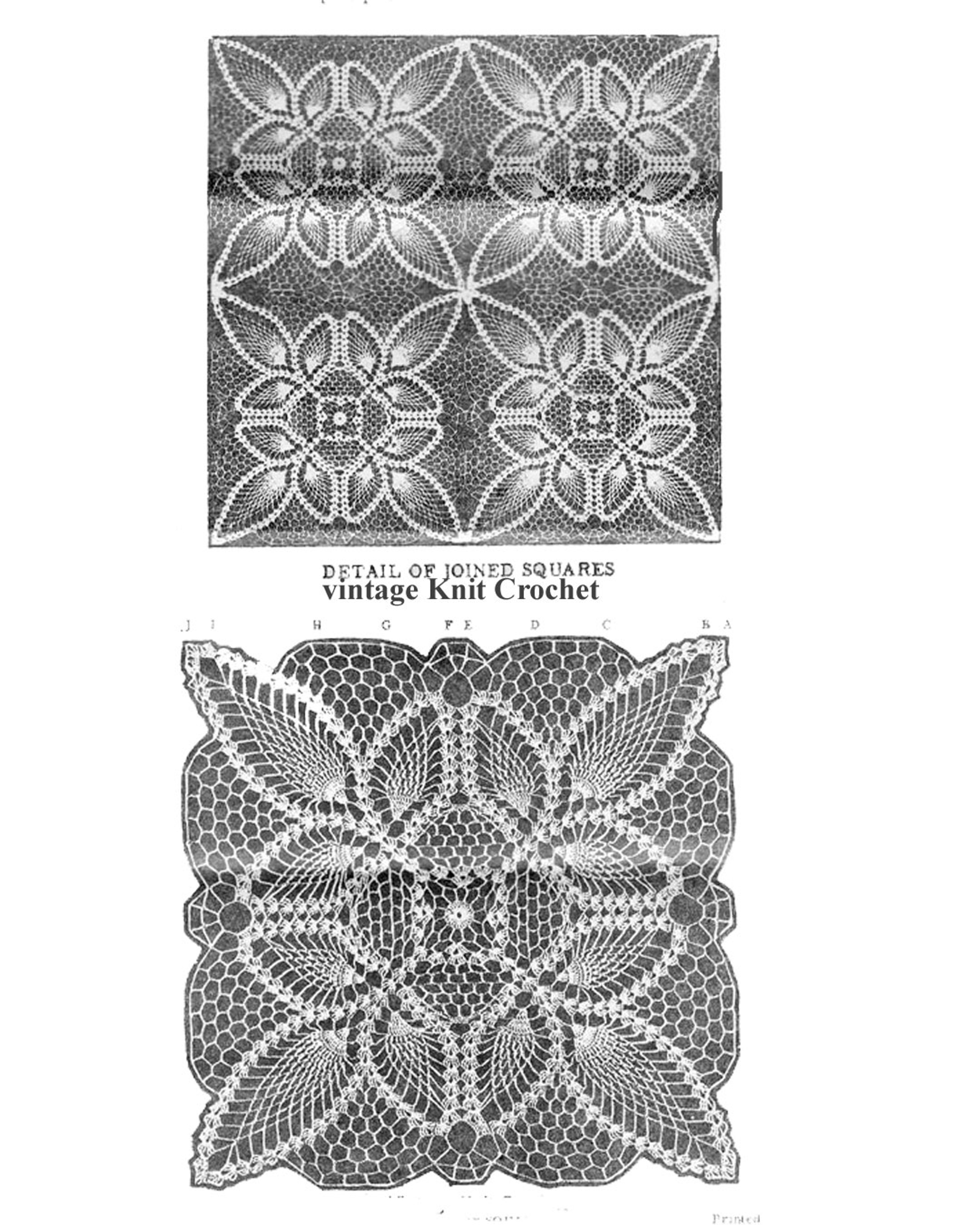Crochet Pineapple Square Pattern Alice Brooks Design 7304