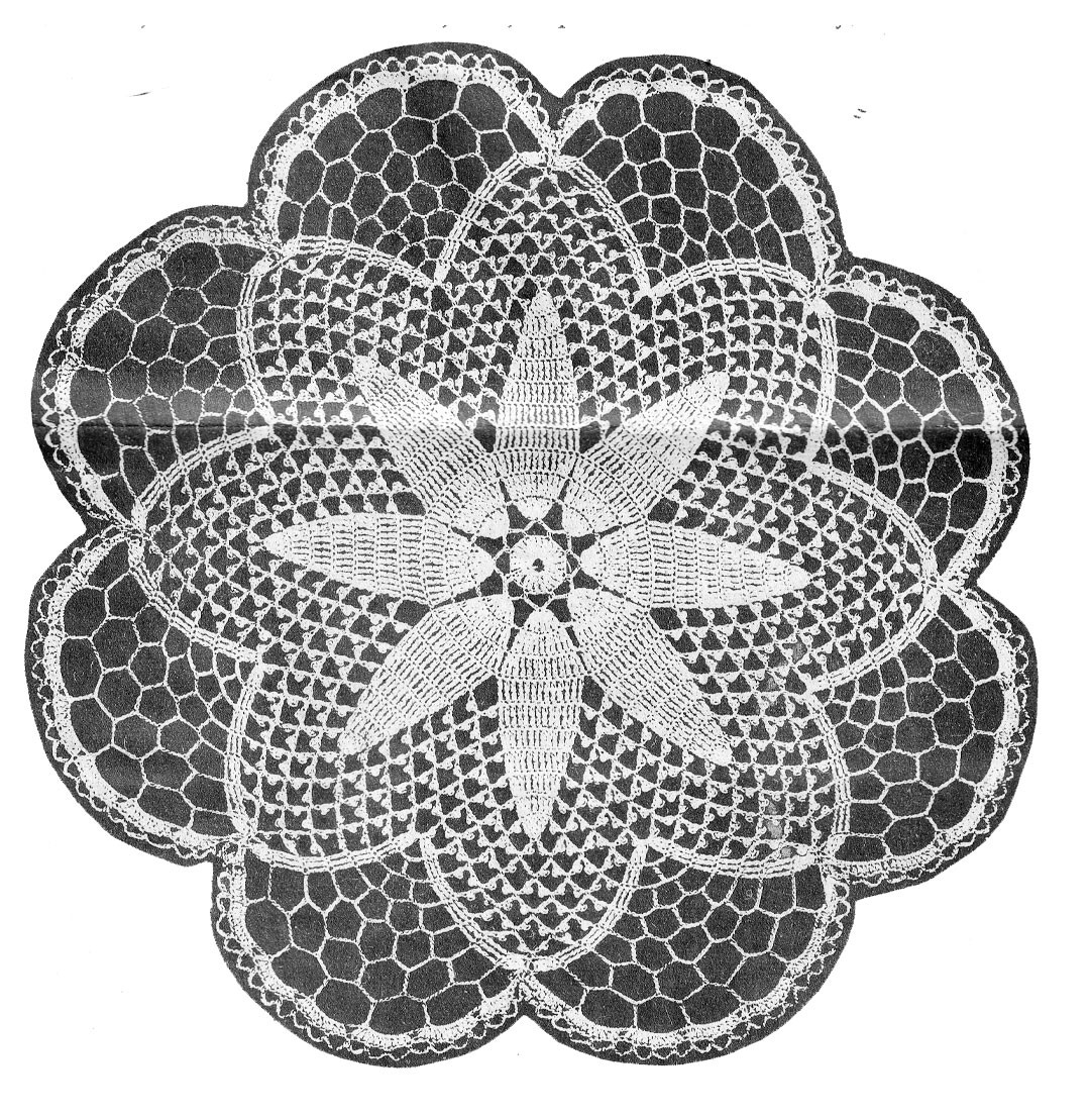 Crochet Flower Doilies Pattern, 3 sizes Small Medium Large, Alice ...