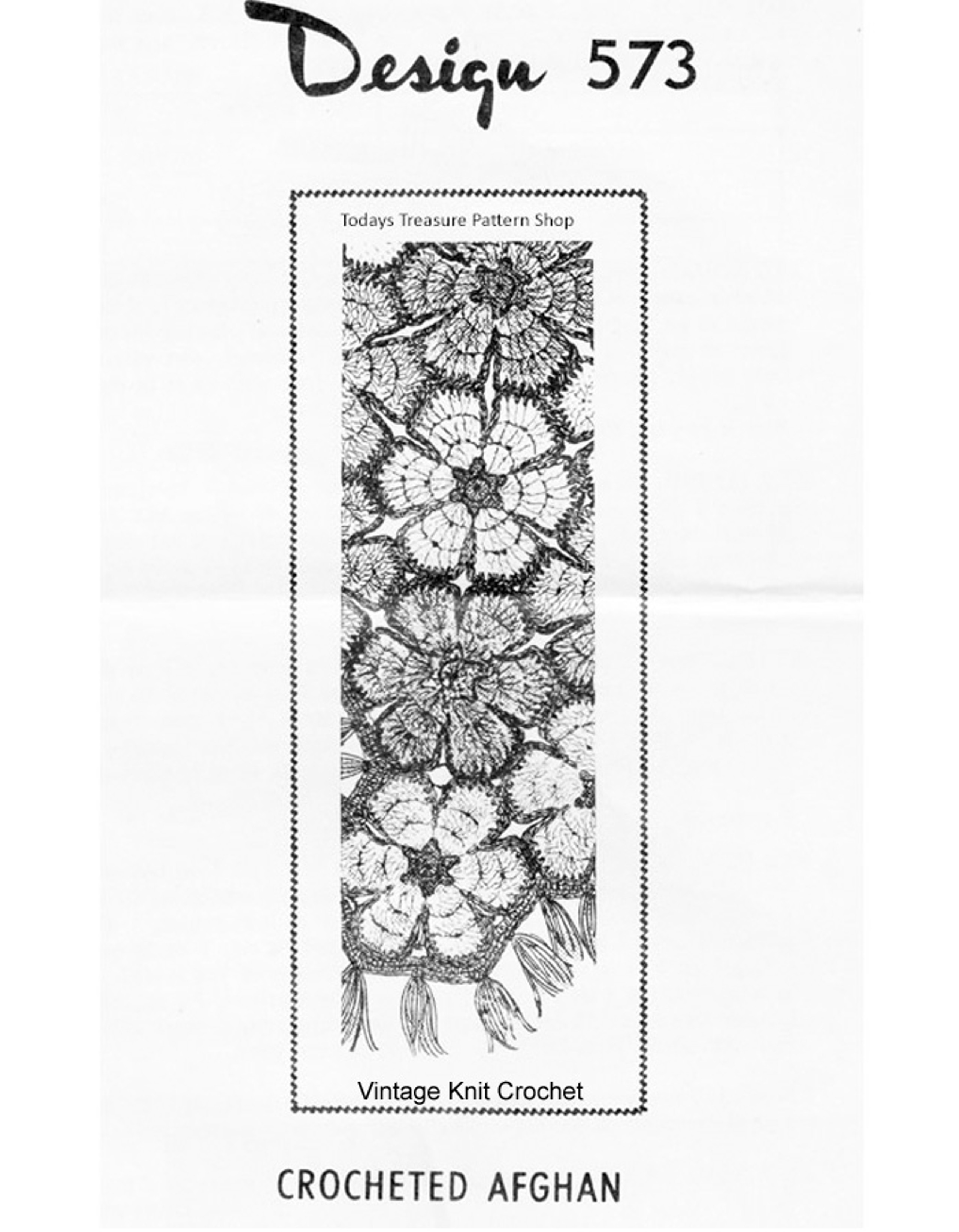 Crochet Flower Medallion Afghan Pattern Mail Order 573 Laura Wheeler