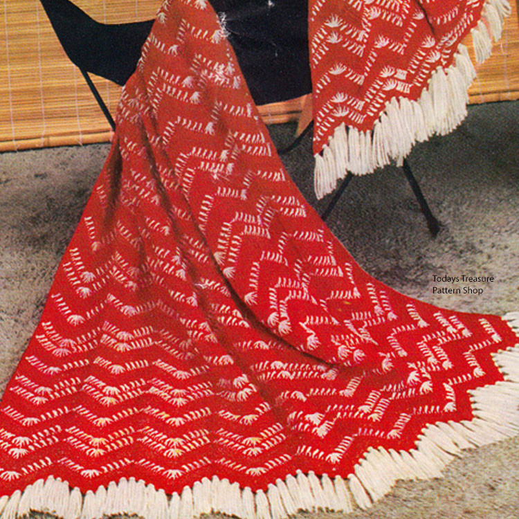 California Ranch Ripple Afghan Crochet Pattern