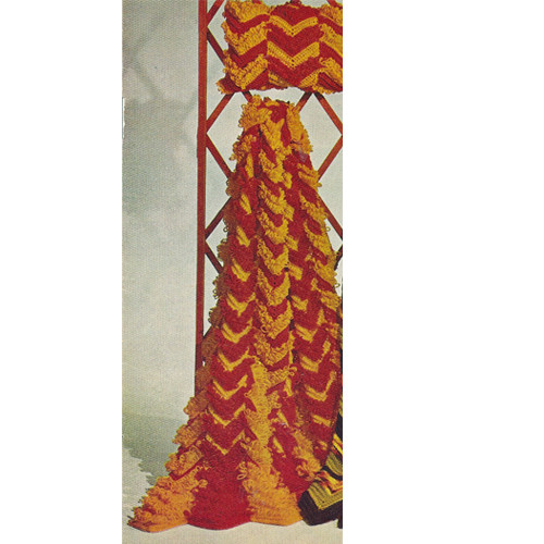 Loop Stitch Ripple Afghan Pattern, 42 x 70 inches