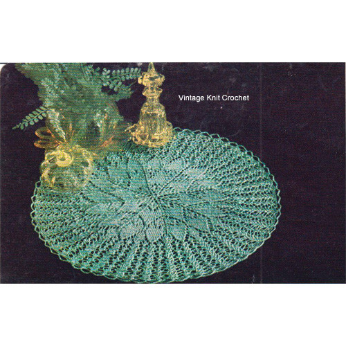 Knitted Lace Doily Pattern, Sunburst