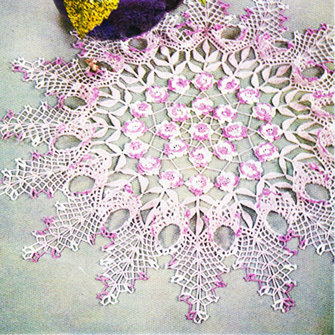 Centerpiece Ruffled Doily Crochet Pattern, Lace Mesh