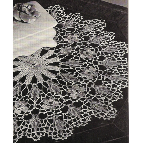 Dainty Mesh Doily Crochet Pattern is 13 inches