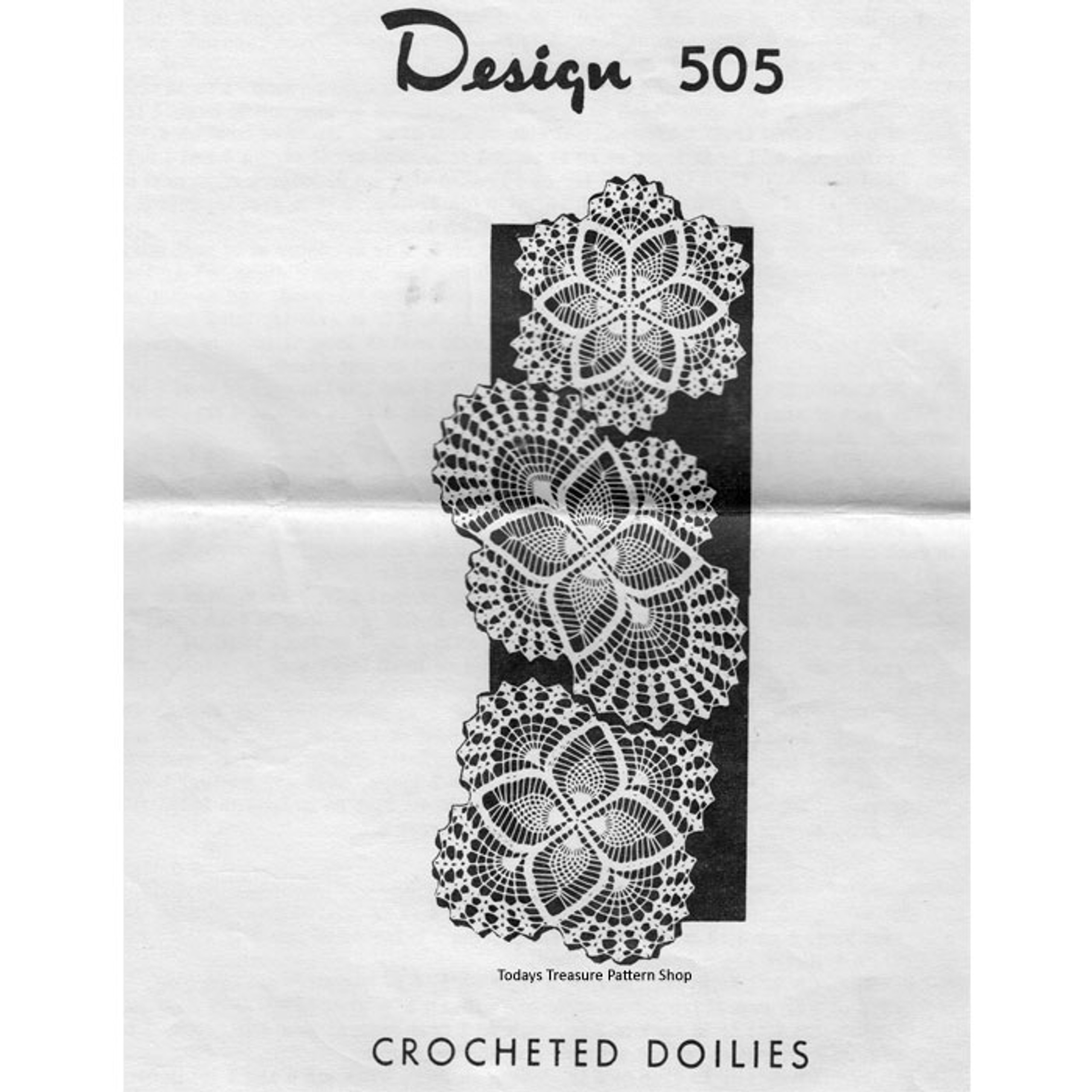 Pineapple Shell Crochet Doily Pattern Design 505