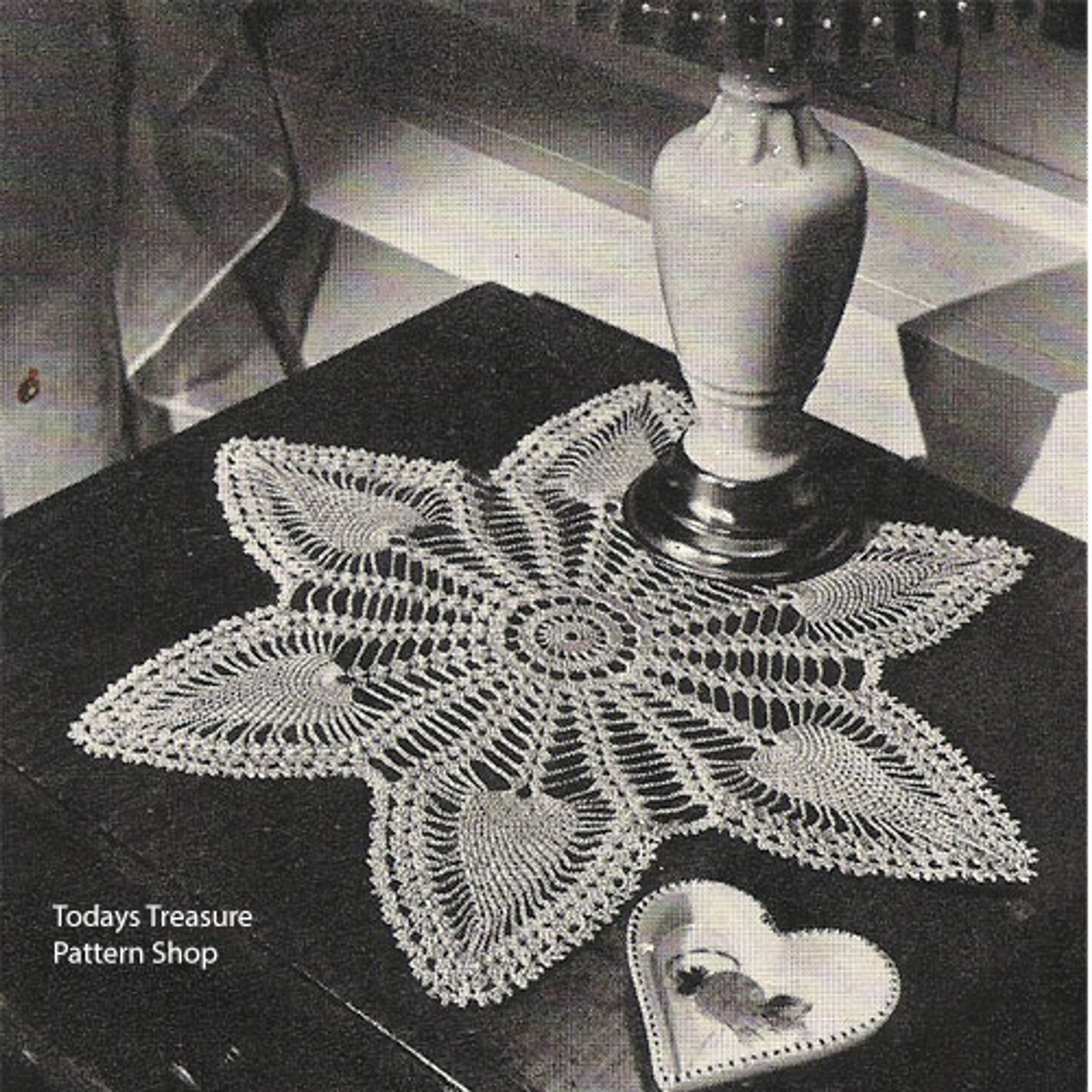 Six Pointed Pineapple Star Doily Pattern