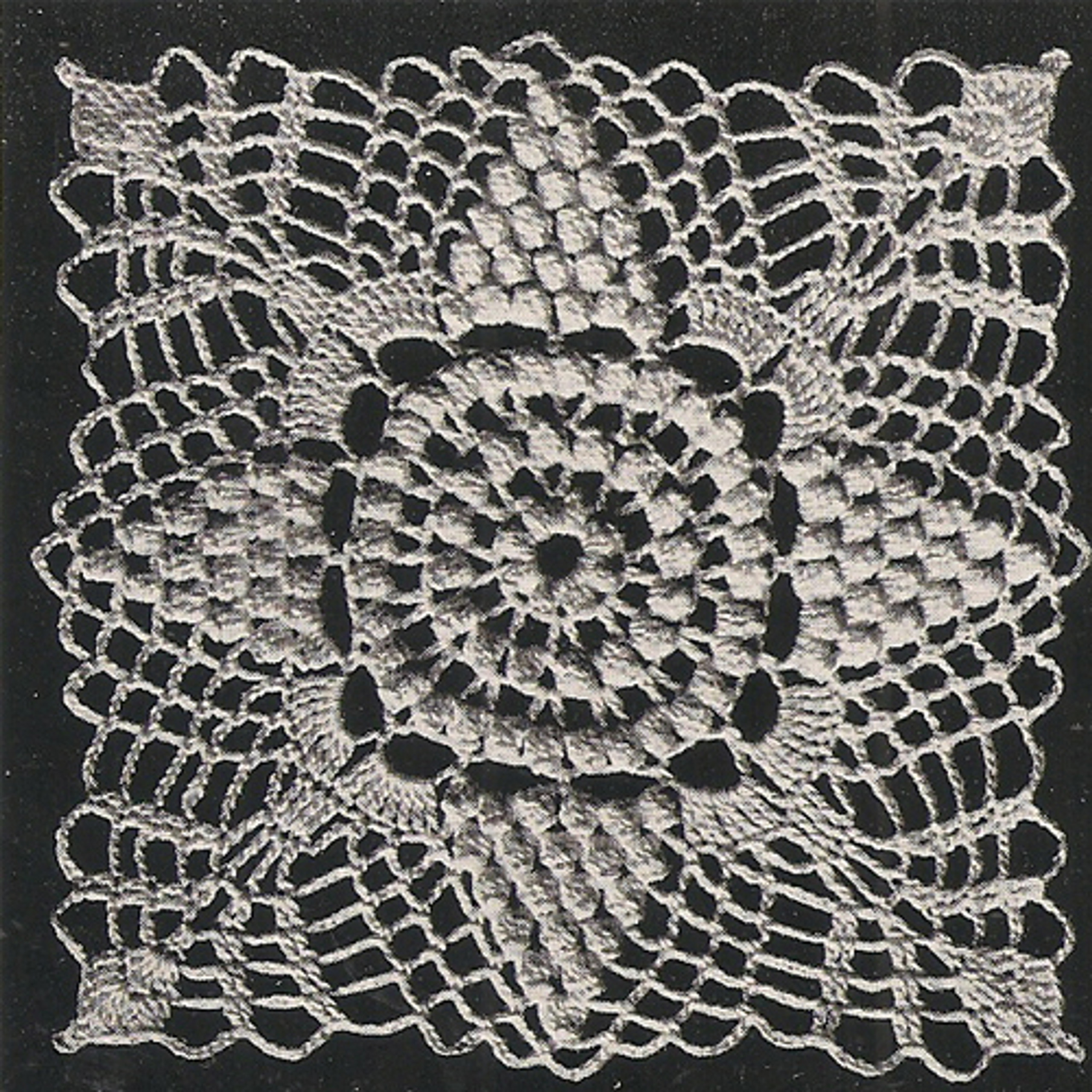 Popcorn Octagon Crochet Bedspread Pattern