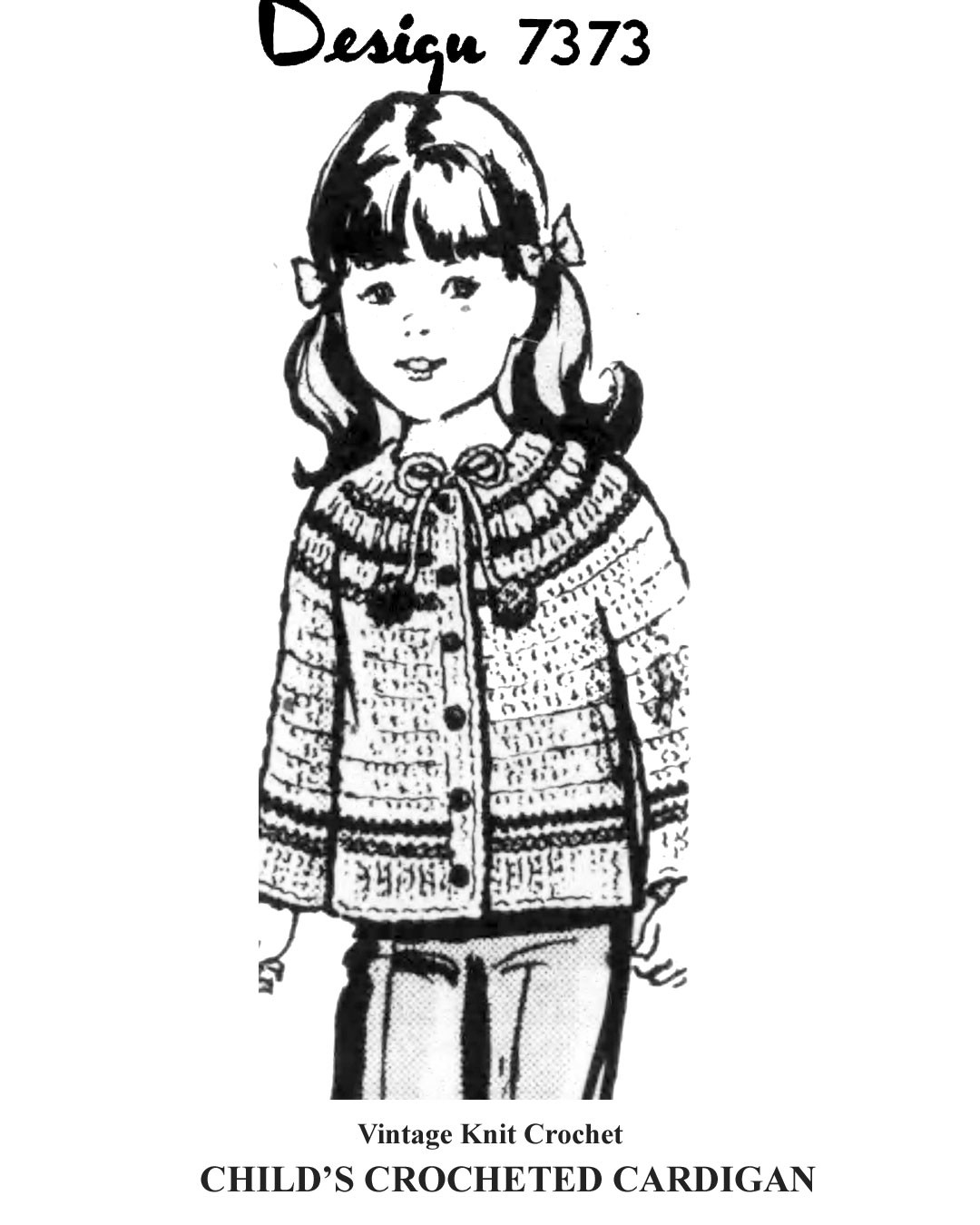 Girls Crochet Jacket Pattern, Shell Stitch , Laura wheeler Design 484