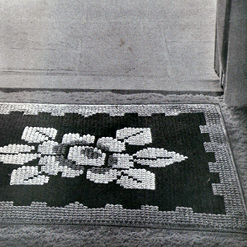 Crochet Area Rug PDF Pattern Flower Motif 24 x 36